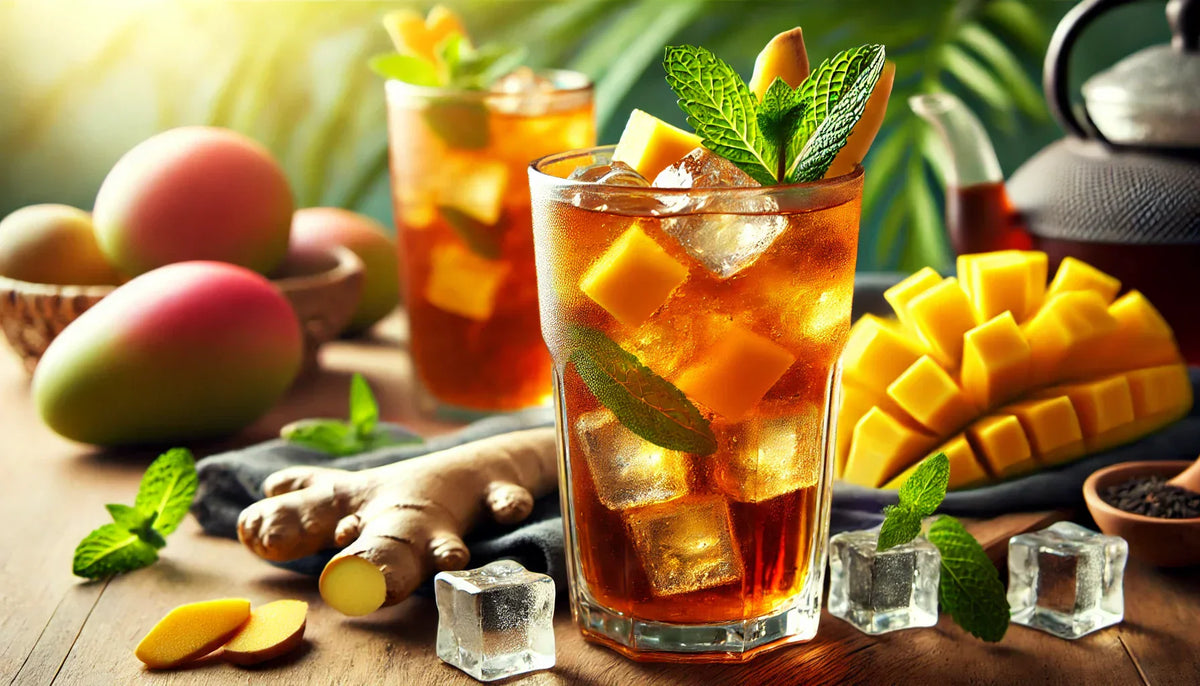 Ginger Mango Iced Tea Refresher — The Drifting Leaf